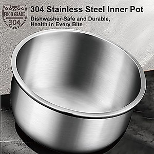 Rice Cooker Large 8 Cup, Stainless Steel Inner Pot Steamer, YOKEKON Low Carb Rice Maker, 24H Delay Timer and Auto Keep Warm Feature, Sushi/Grain/Cake/Porridge,Black