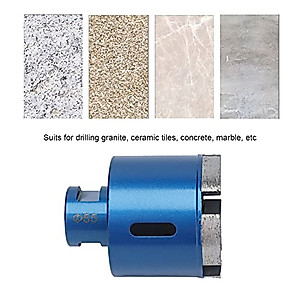 Diamond Core Drill Bits, Diamond Angle Grinder Hole Opener Hole Saws for Wet Drilling Ceramic Porcelain, Tiles,Glass, Marble, Granite(Blue)(35mm)