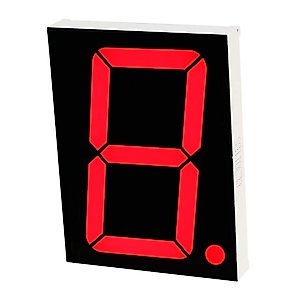 uxcell Common Anode 10 Pin 1 Bit 7 Segment Display 3.39 x 2.56 x 0.47 Inch 3" Red LED Display Digital Tube