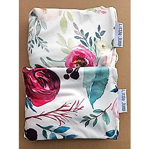 Little Jump 2 Pack Floral Nursing Pillow Cover Slipcover for Breastfeeding Pillows, Soft and Stretchy Safely Breastfeeding Pillow Cover for Girl (Floral)