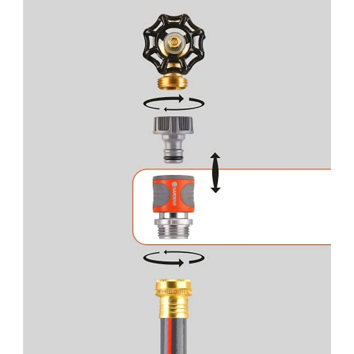 Gardena 39017 Premium Metal Female Garden Hose Connector