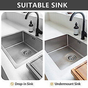 JOMOLA Sponge Holder for Kitchen Sink Sponge Tray 2-in-1 Plastic Scrubber Holder with Suction Cup for Kitchen Bathroom Laundry Black