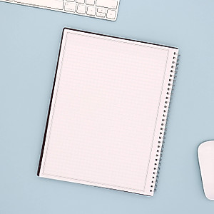 Blue Sky Notes Professional Notebook, Flexible Cover, Twin-Wire Binding, 8.5" x 11", Gray