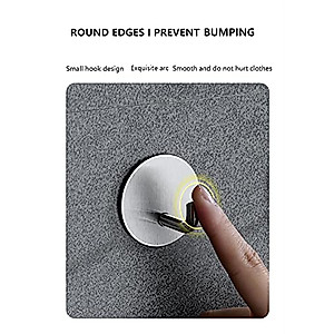 kylayoyo Self-Adhesive Hook, 3M Hooks, Waterproof, Heavy-Duty Wall Hook Without Nails, Bathroom, Kitchen, Bedroom, Cabinet, Closet, Towel, Bathrobe, Coat Key Chain, Round Design 6 Packs