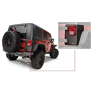 Bushwacker Trail Armor Rear Corner Covers | 2-Piece Set, Black, Textured Finish | 14010 | Fits 2007-2018 Jeep Wrangler JK Unlimited