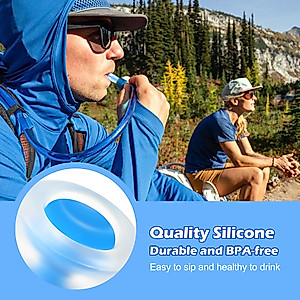 Enhon 4 Packs Bite Valve Replacement Sheath for Water Bladder, Compatible with Osprey Packs Hydraulics Reservoirs, Hydration Pack Bite Valve Silicone Nozzle Mouthpiece Replacement