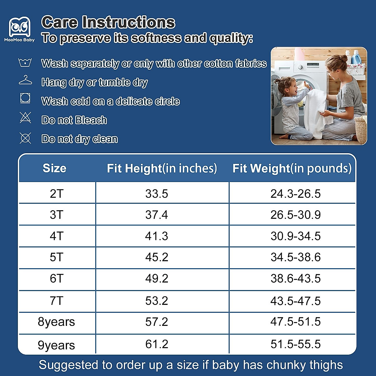 MooMoo Baby 8 Packs Potty Training Pants Cotton Absorbent Training Underwear for Toddler Baby Boy 2T