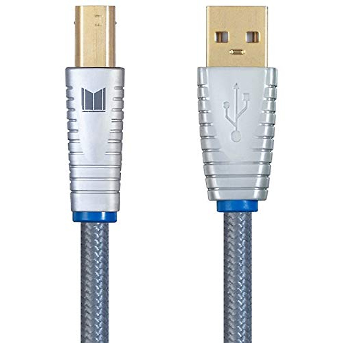 Monolith USB Digital Audio Cable - USB A to USB B - 2 Meter, 22AWG, Oxygen-Free Copper, Gold-Plated Connectors