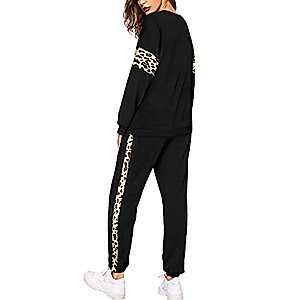 Sweatsuits for Women Set 2 Piece Outfits Sweat Pants Sets Black XL