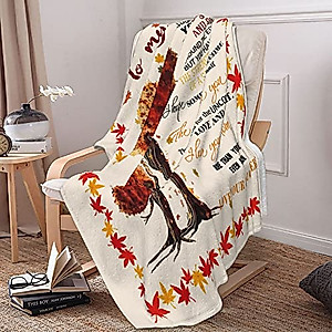 SHELABS to My Mom Blanket Mother Gifts from Daughter Throw Blanket for Bed Couch Sofa Birthday for Your Mother Warm Fleece Blanket Talking Love to Mom, 50x60inch