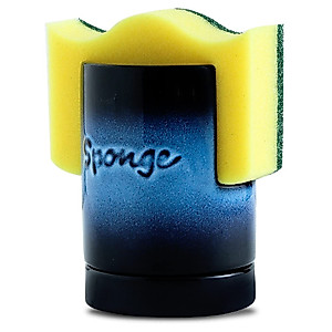 Nihow Ceramic Spoon Rest & Sponge Holder - Navy Blue
