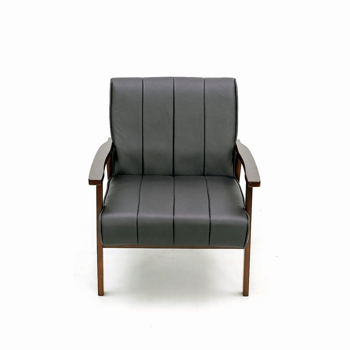 Panana Reception Retro Accent Chair Beech Wood Frame Armchair Occasional Living Room Reception Bedroom Balcony Conservatory Padded