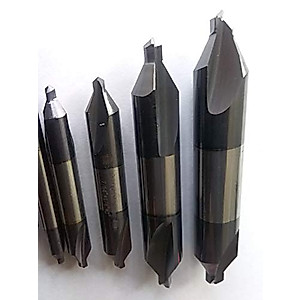 6pcs Solid Carbide Center Drills Tialn Coated #1,#2,#3,#4,#5,#6, 530-CTN