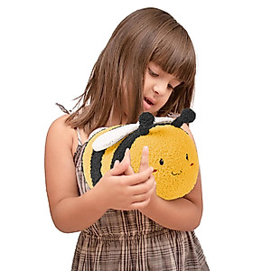 ARELUX 10in Soft Bee Stuffed Animal Plush Toy Cute Fuzzy Bumblebee Plushies Doll Realistic Cartoon Honeybee Anime Pillow Room Decor Birthday for Kids Friends Boys Girls