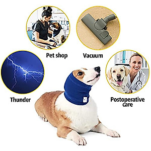 Quiet Ears for Dogs Hats Hoodies Dog's Ear Muffs Headband Noise Ear Protection for Dogs,Blue M