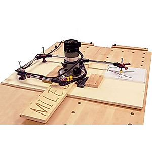 Milescraft 1221 Pantograph PRO - Complete Tracing Routing System for Custom Made Wood Signs, Black
