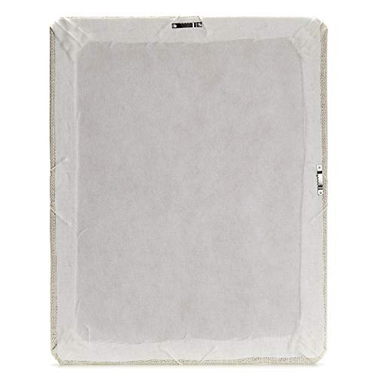 White Burlap Covered with Criss-Cross Twine Bulletin Picture & Memo Board, 19.75 x 15.75
