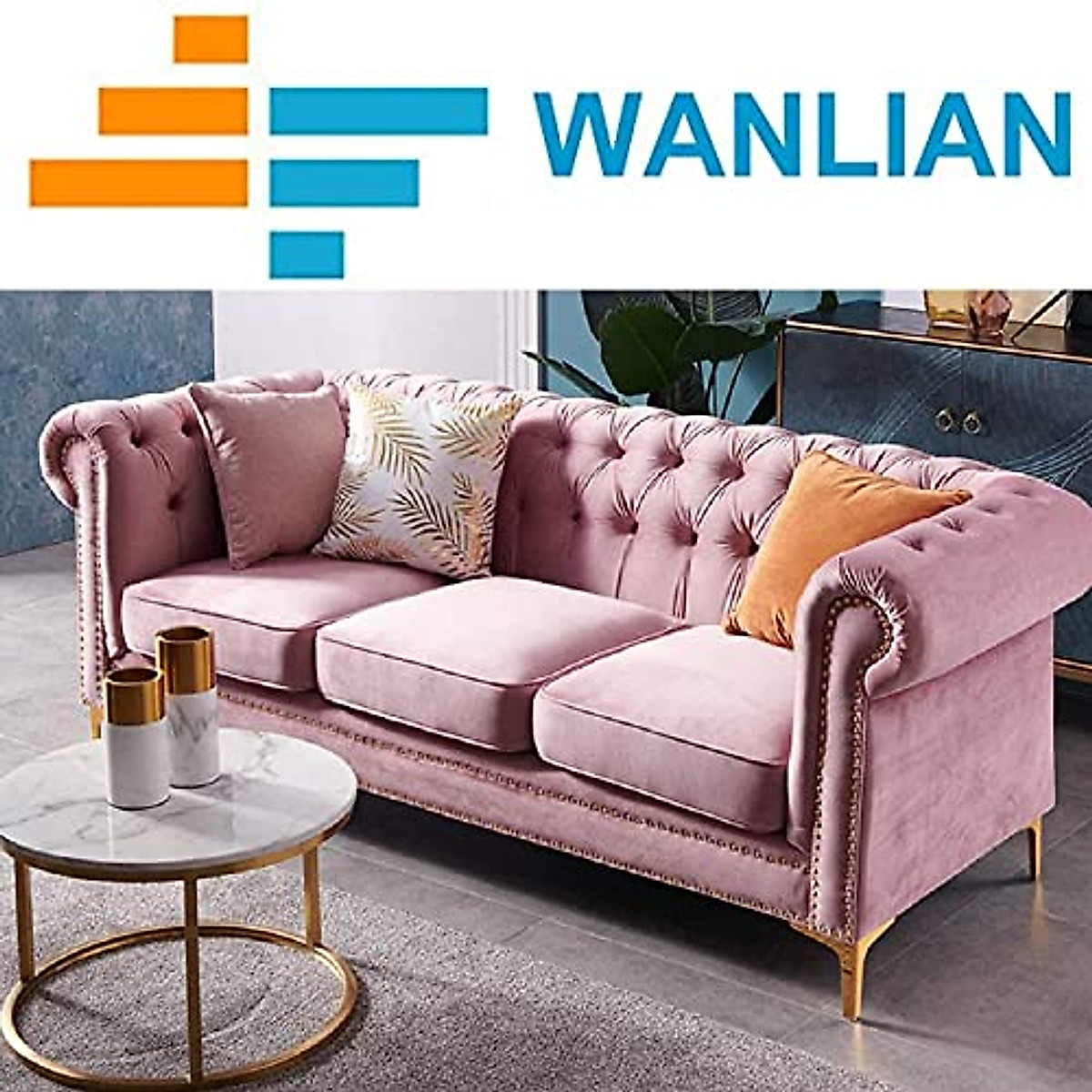 WANLIAN 6 Inch Furniture Legs, Metal Furniture Legs for Cabinet Sofa TV Stand Bookcase 4Pcs (Gold)