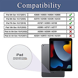 Soke Case for iPad 9th/8th/7th Generation 10.2-Inch (2021/2020/2019 Release), with Built-in Screen Protector and Kickstand, Rugged Full Body Protective Cover for Apple iPad 10.2 Inch - Teal