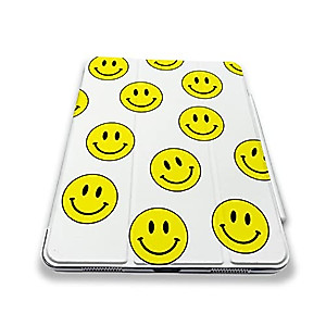 Cute Smiley Face Pattern Case Compatible with All Generations iPad Air Pro Mini 5 6 11 inch 12.9 10.9 10.2 9.7 7.9 Plastic Fabric Cover Slim Smart Stand auto Wake/Sleep SN566 (8.3" Mini 6th gen)