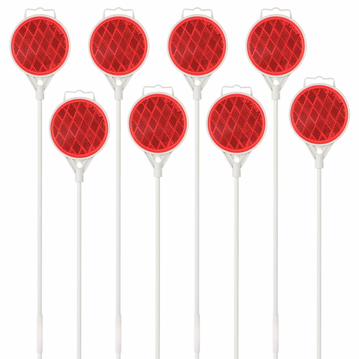 Reflective Driveway Markers,Snow Plow Markers,51 Inch Fiberglass Pole Double Sided Reflector for Driveway (Pack of 8)