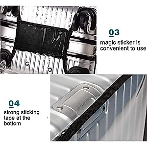 Feybaul 20/24/28 inch Set PVC Luggage Protector Covers,Clear Suitcase Cover Protector,20 Inch Transparent Luggage Protective Cover Case for Wheeled Suitcase