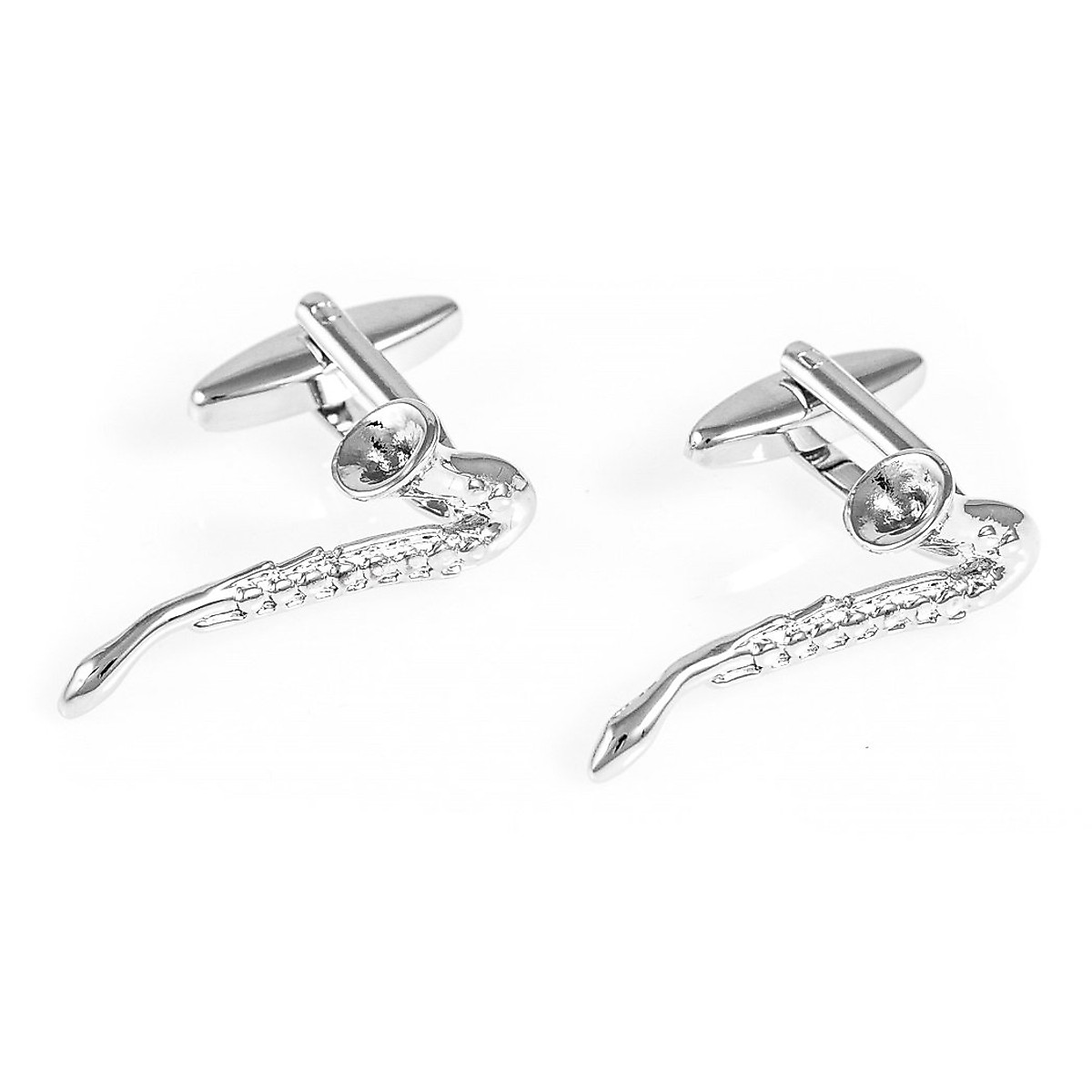 MRCUFF Saxophone Sax Music Pair of Cufflinks in Presentation Gift Box & Polishing Cloth