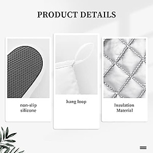 Boulda Oven Mitts Cabin Moose Oven Mitts with Non-Slip Silicone Heat Resistant Oven Gloves Soft Cotton Lining Waterproof Pot Holders for Kitchen Cooking Baking Grilling Decoration