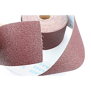 Ready-to-wrap Ready-to-cut 3" wide by 49 Feet long Aluminium Oxide Abrasive for Drum Sander Sandpaper Continuous Roll (Grit:120)