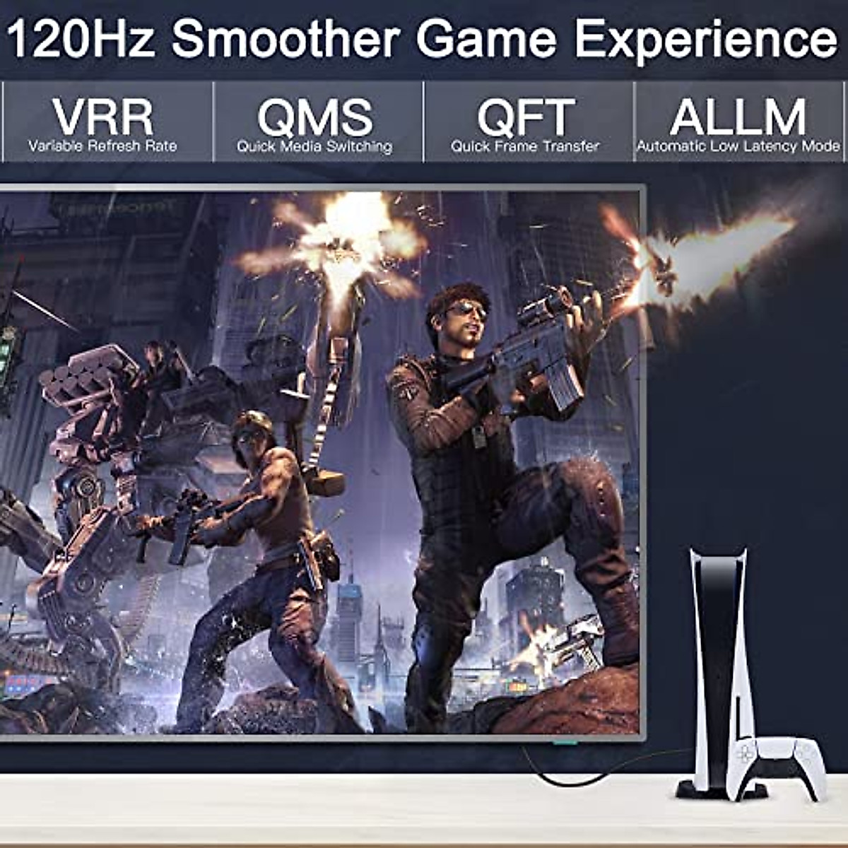 8K HDMI Cable 15 Ft, 2 Pack Ultra High Speed Braided HDMI 2.1 Cord Support 48gbps 8K 60Hz 4K 120Hz 144Hz HDR eARC HDCP 2.2 2.3 for Gaming Compatible with PS4 PS5 Dolby Vision Roku Samsung QLED TV