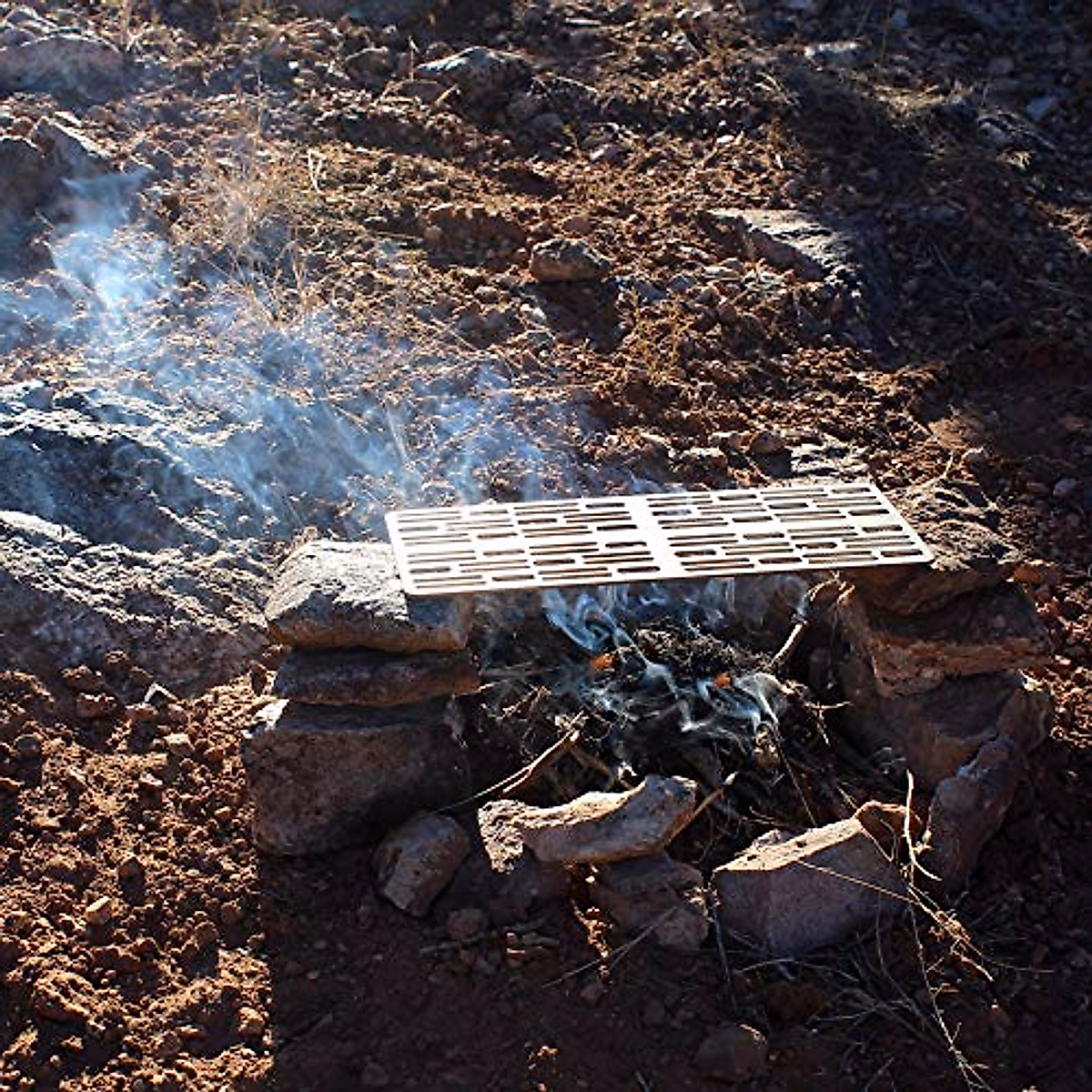 Kuvik Titanium Camping Grill - Ultralight and Compact Grill for Backpacking, Camping, and Survival