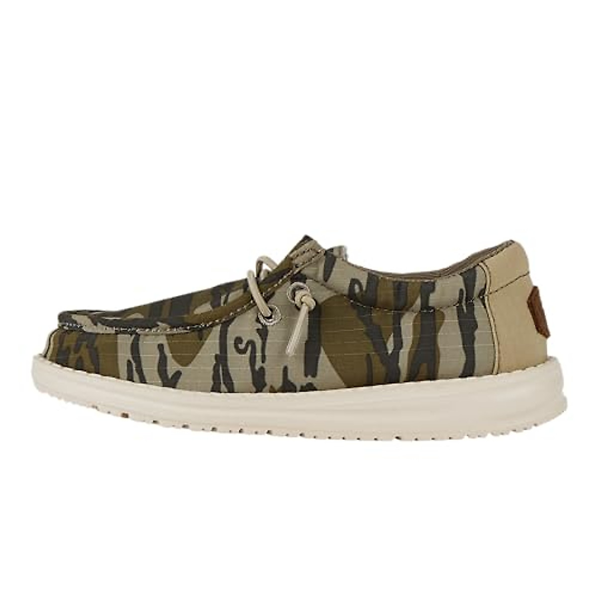 Hey Dude Boy's Wally Mossy Oak Original Botttomland T Camo Size 5 | Youth's Shoes | Youth Slip-on Loafers | Comfortable & Light-Weight