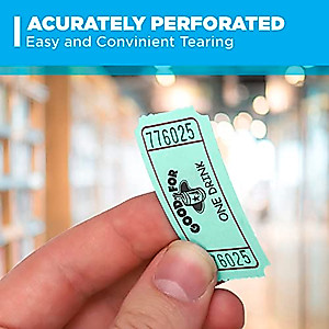 Raffle Tickets - Good for One Drink Single Roll - Roll of 2000 Drink Raffle Tickets (Yellow)
