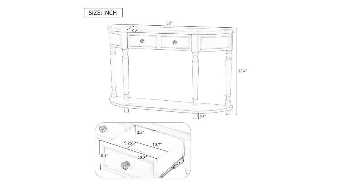 Retro Circular Console Table - Stylish & Durable Design