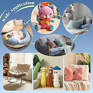 ZXIIXZ 50g/1.8oz Polyfill Stuffing, Polyester Fiberfill Fluff Stuffing Premium Polyfill Stuffing for Small Crochet Stuffing for Small Stuffed Animals Craft DIY Stuffing (50, Grams)