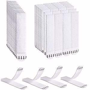 Ainiv 32-Pairs(64 Strips) Large Picture Hanging Strips Heavy Duty, Adhesive Hook and Loop Mounting Tapes Damage Free No Nails Picture Hangers for Frame Hanging Poster Strips Christmas Decorations