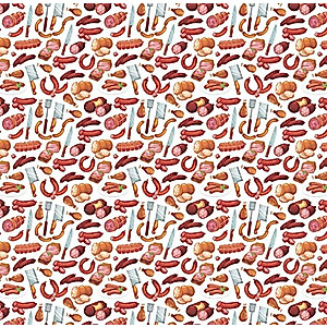 Stesha Party Meat Gift Wrap - Funny Wrapping Paper - Chef Present - 30 x 20 Inch (3 Sheets)