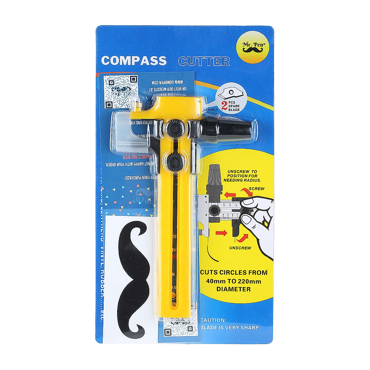 Mr. Pen- Compass Circle Cutter, 6.25In, Circle Cutter, Fabric Circle Cutter, Circle Cutter for Paper Crafts, Compass Cutter, Circular Cutter, Cutting Compass, Circle Cutter for Fabric