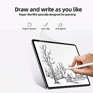 forubar [2 pack] Paper-Feel Screen Protector ，for Samsung Galaxy Tab S8 Plus 12.4 inch, [Easy Installation][Scratch resistant] Friendly Touching Screen Protector (Galaxy Tab S8 Plus 12.4inch)