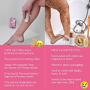 GET EVEN LEG SCRUB - Ingrown Hair Treatment For Women, Strawberry Legs Treatment, Natural Dead Skin Remover & Foot Scrub Exfoliator For Dry Skin and KP. Glowstone | Glow Stone