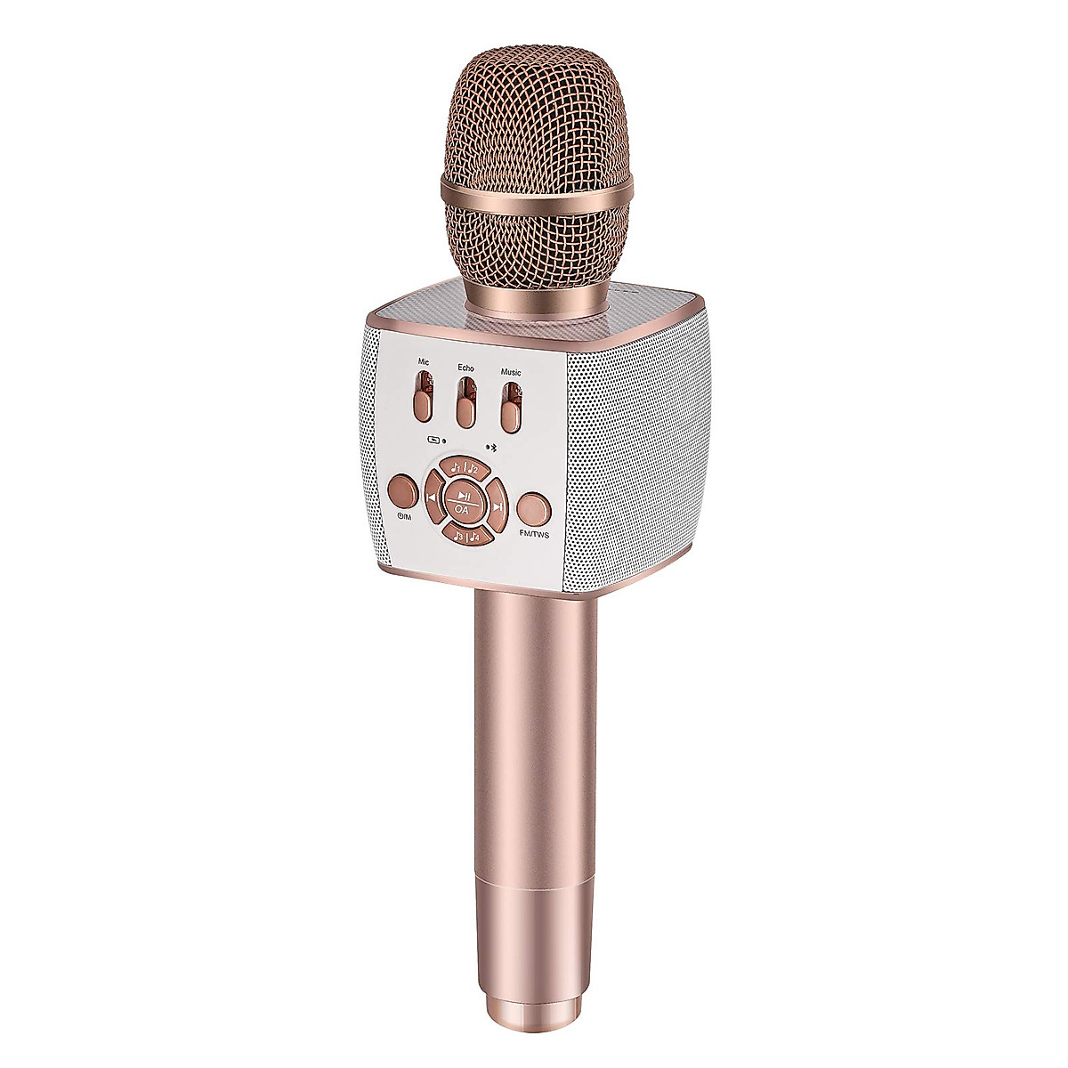 BONAOK Bluetooth Wireless Karaoke Microphone,Portable Karaoke Machine with Duet Sing for Car/Party/PC/All Smartphones X39 ROSE GOLD