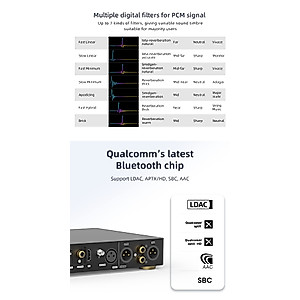 S.M.S.L SU-10 MQA Decoder Dual ES9038PRO Support MQA-CD High-Performance Audio DAC 32Bit/768kHz DSD512 Hi-Res Audio Support LDAC,Aptx/HD,SBC,AAC