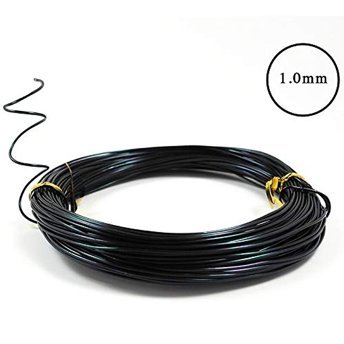 Pumbaa Anodized Aluminum Bonsai Training Wire 5-Size Starter Set-1.0Mm,1.5Mm,2.0Mm,2.5Mm,3.0Mm(147 Feet Total)-Choose Your Color(5 Size - Black