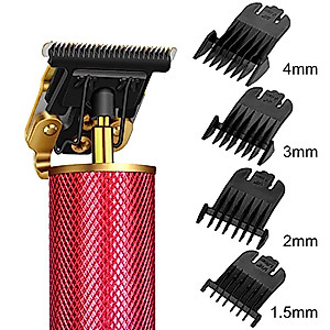 candyfouse Hair Clippers for Men,Cordless Rechargeable Hair Trimmer Metal Body Cutting Grooming Kit Beard Shaver Barbershop Professional (Rainbow)