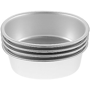 Kichvoe Accessories Oval Cheesecake Pan 4PCS Non-stick Cake Pan Aluminum Cake Mold Bread Loaf Pan Mold Meatloaf Breads Mold for Oven Baking Cake Mold Compatible with Instant Pot