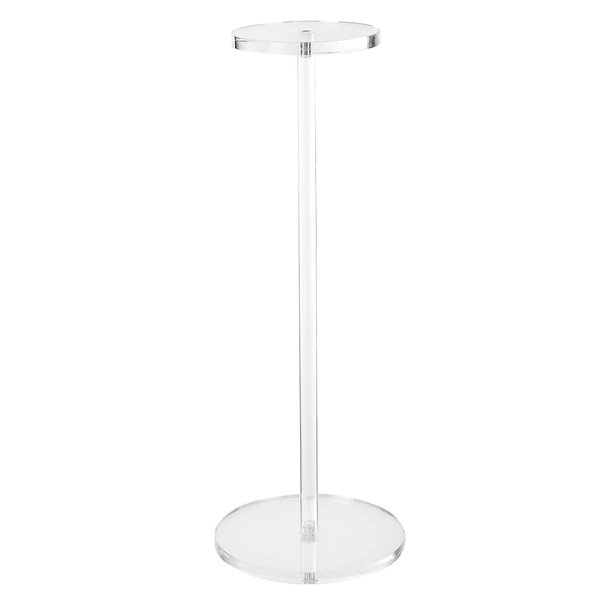 MyGift 16-Inch Clear Premium Acrylic Hat Rack Stand and Wig Holder, Decorative Cap Fedora Cowboy Hat Display Stand with Pedestal and Sturdy Round Base