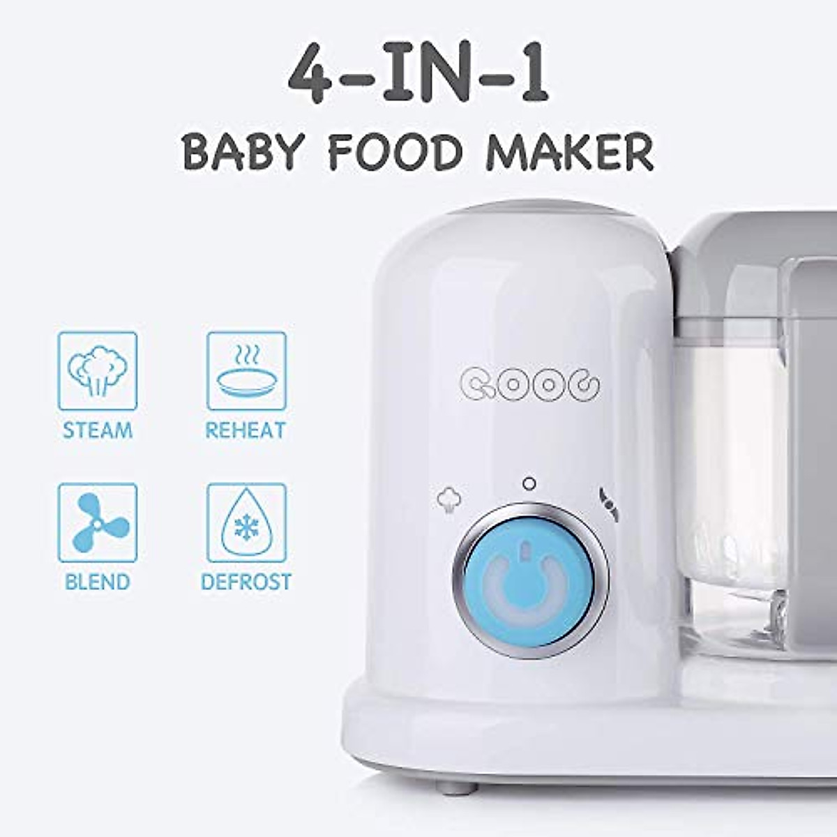 QOOC 4-in-1 Mini Baby Food Maker