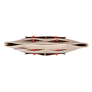 Vercord Extra Tall Felt Bag Organizer Vertical Height Design for Deep Tote and Backpack Bags Red