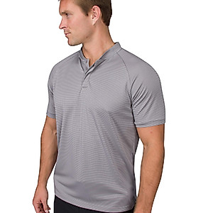 Three Sixty Six Collarless Golf Shirts for Men - Men’s Casual Dry Fit Short Sleeve Polo, Lightweight and Breathable