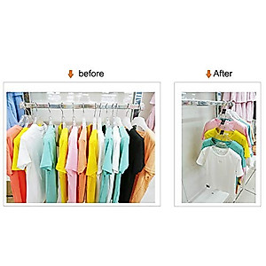 Kclongvs 60 Pcs Clothes Hanger Connector Hooks, Mini Cascading Hanger Hooks for Velvet Huggable Hangers, Wooden Hangers, Heavy Duty Space Saving for Closet (Black,60)